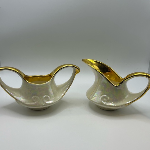 Dining | Vintage Pearl China Co Lusterware Sugar Cream Hand Decorated ...